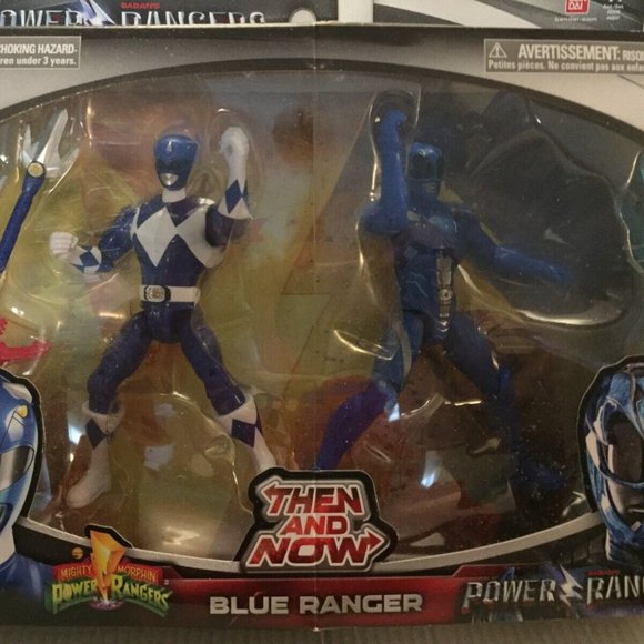 Power Ranger | Toys | New Power Rangers Then And Now Blue Ranger Two ...